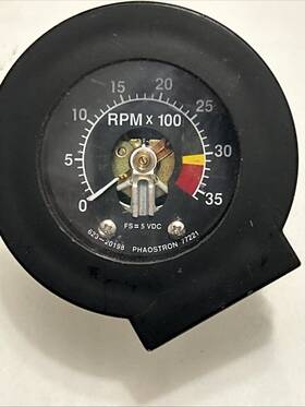 PHAOSTRON 623-20198 Rpm Tachometer Indicator Aircraft Gauge